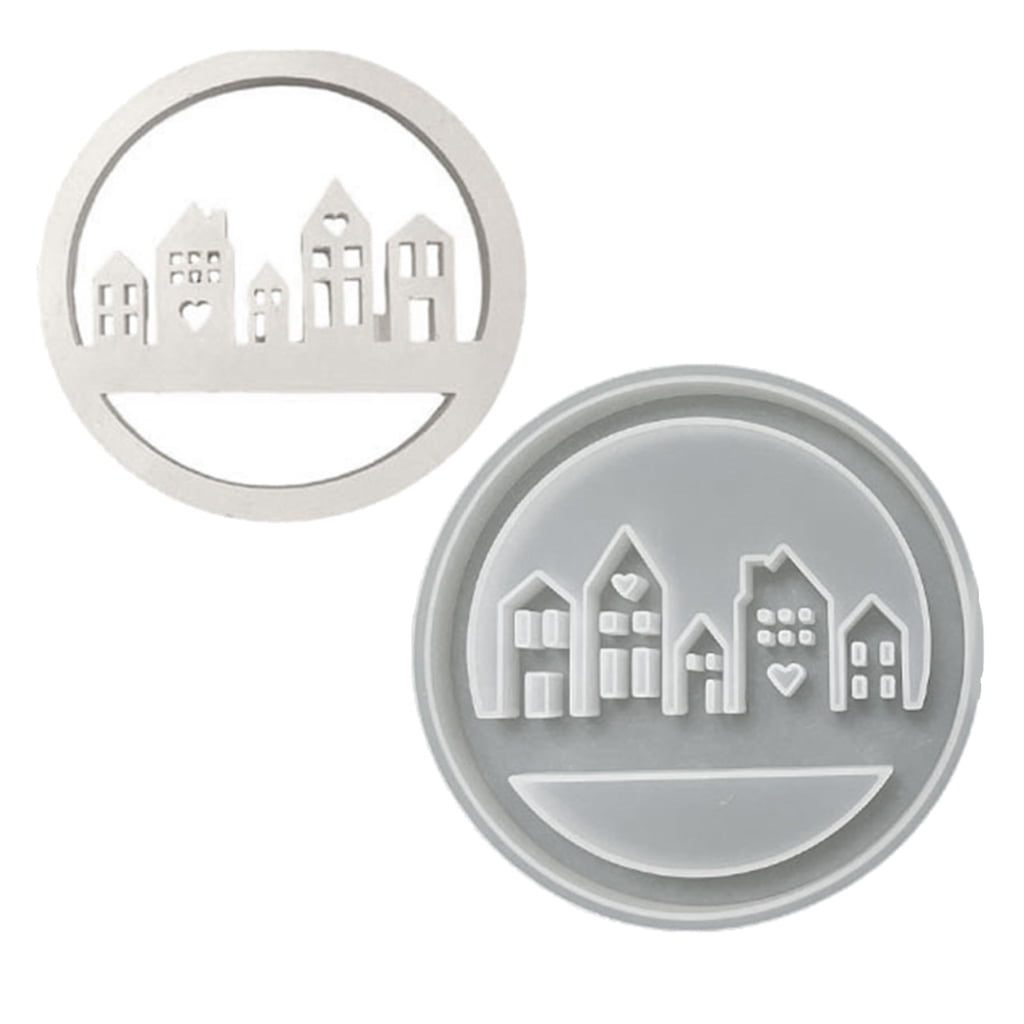 Oasiva Hollow House Wreath Resins Molds for Making Tealight Holder ...