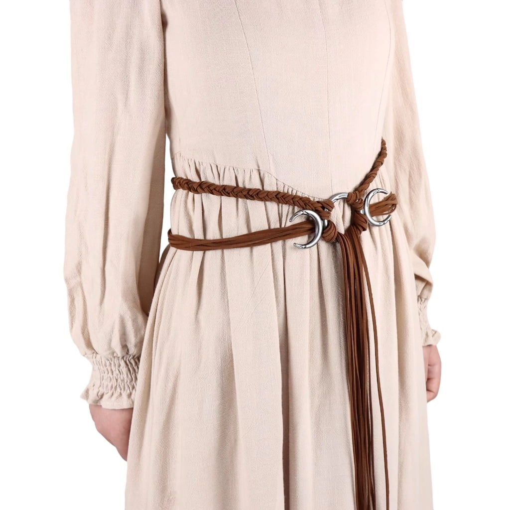 Oasiva Medieval Rope Waistband Moon Motif Belt Soft Durable Fabric For ...