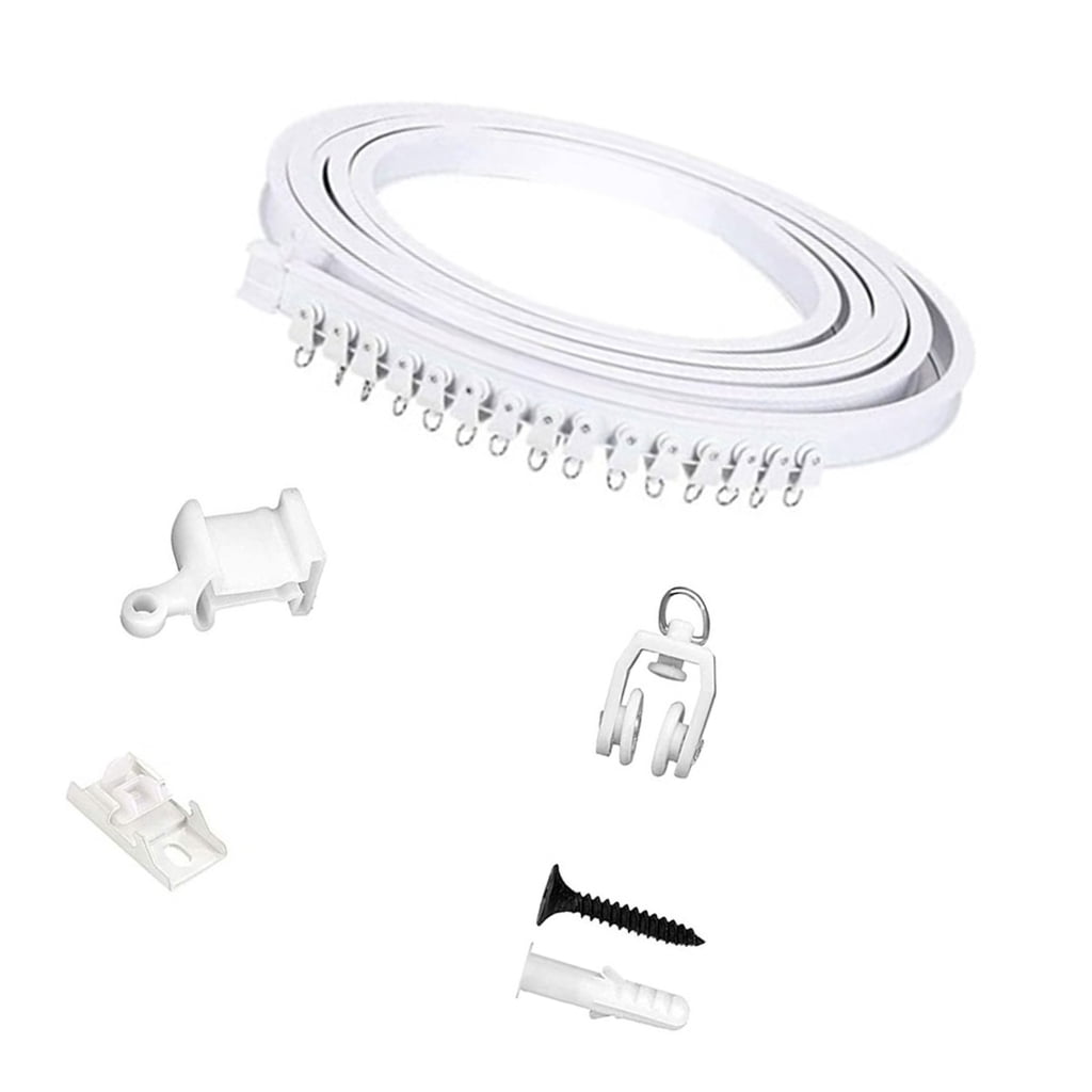Oasiva Seamlessly Window Drapery Track 3Meter White Bendable Ceiling ...