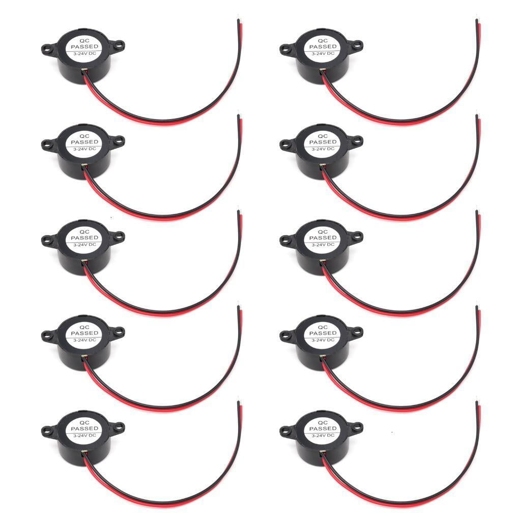 Oasiva Set of 10pcs 2312 Continuous Sound Piezo Buzzers 87dB 2-Wire ...