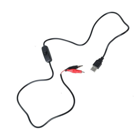 Oasiva USB 5V Male Connector Adapter Cord Test Cilp Power Cable for 5V ...