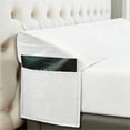 Oaskys Headboard Wedge Pillow, Memory Foam Pillow with Side Pockets ...