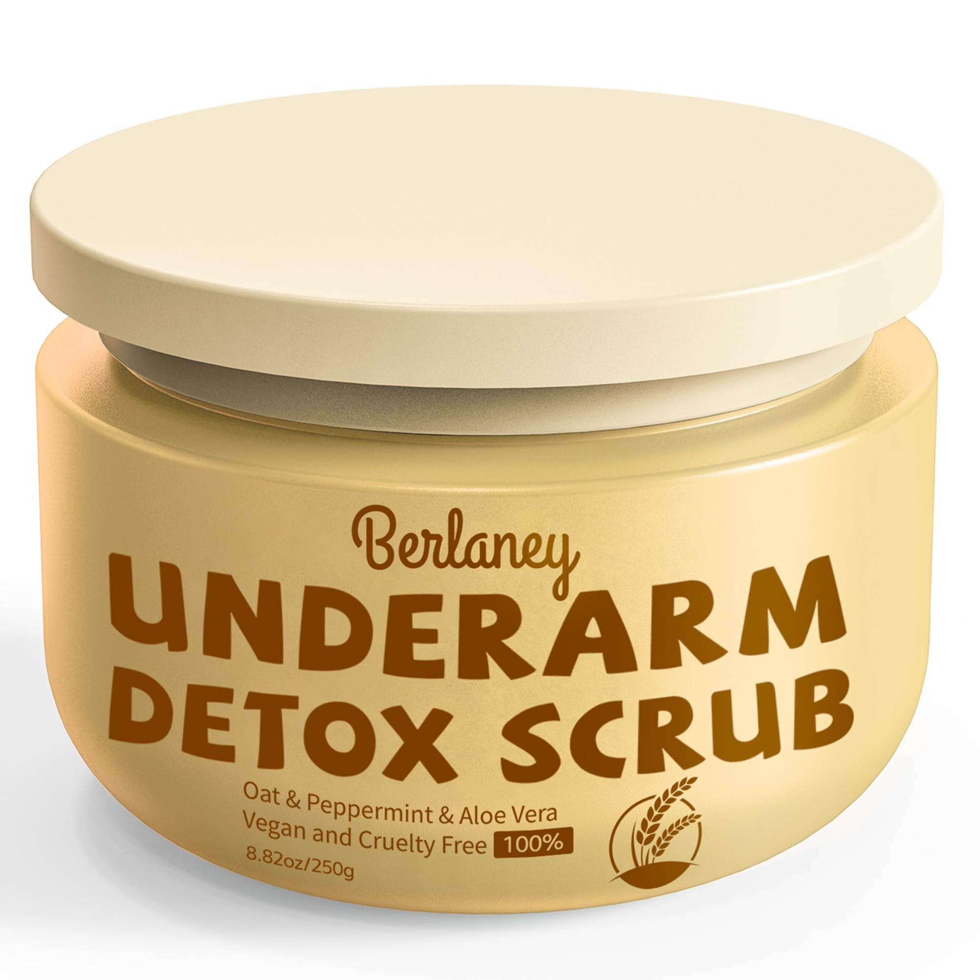 Oat Armpit Detox Scrub OIF8 8.8 oz with Peppermint, Vera and Walnut ...