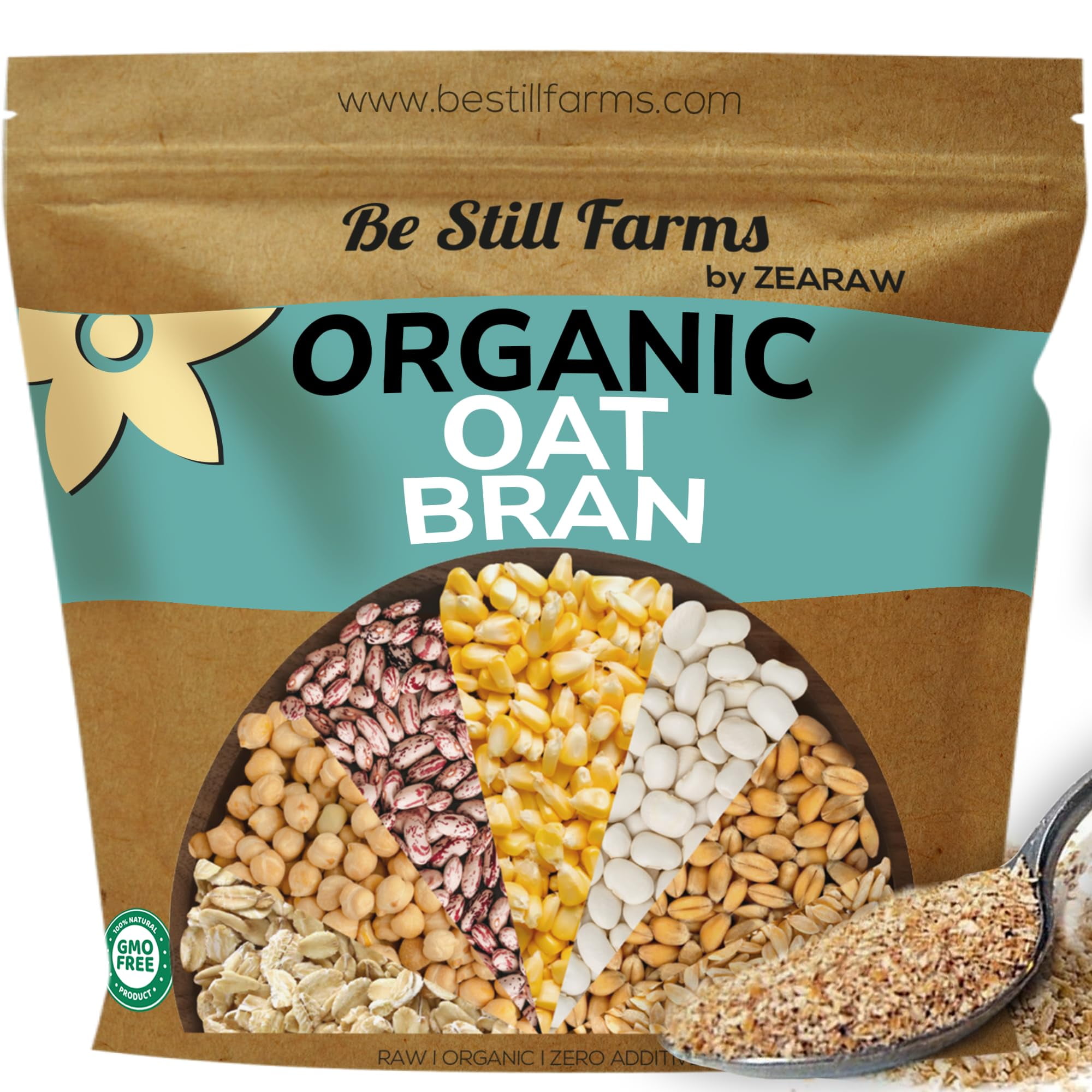 Oat Bran Organic Bulk IFF17 (4.8lb) by Be Oatmeal Bran Flakes Cereal Similar to Wheat Bran ...