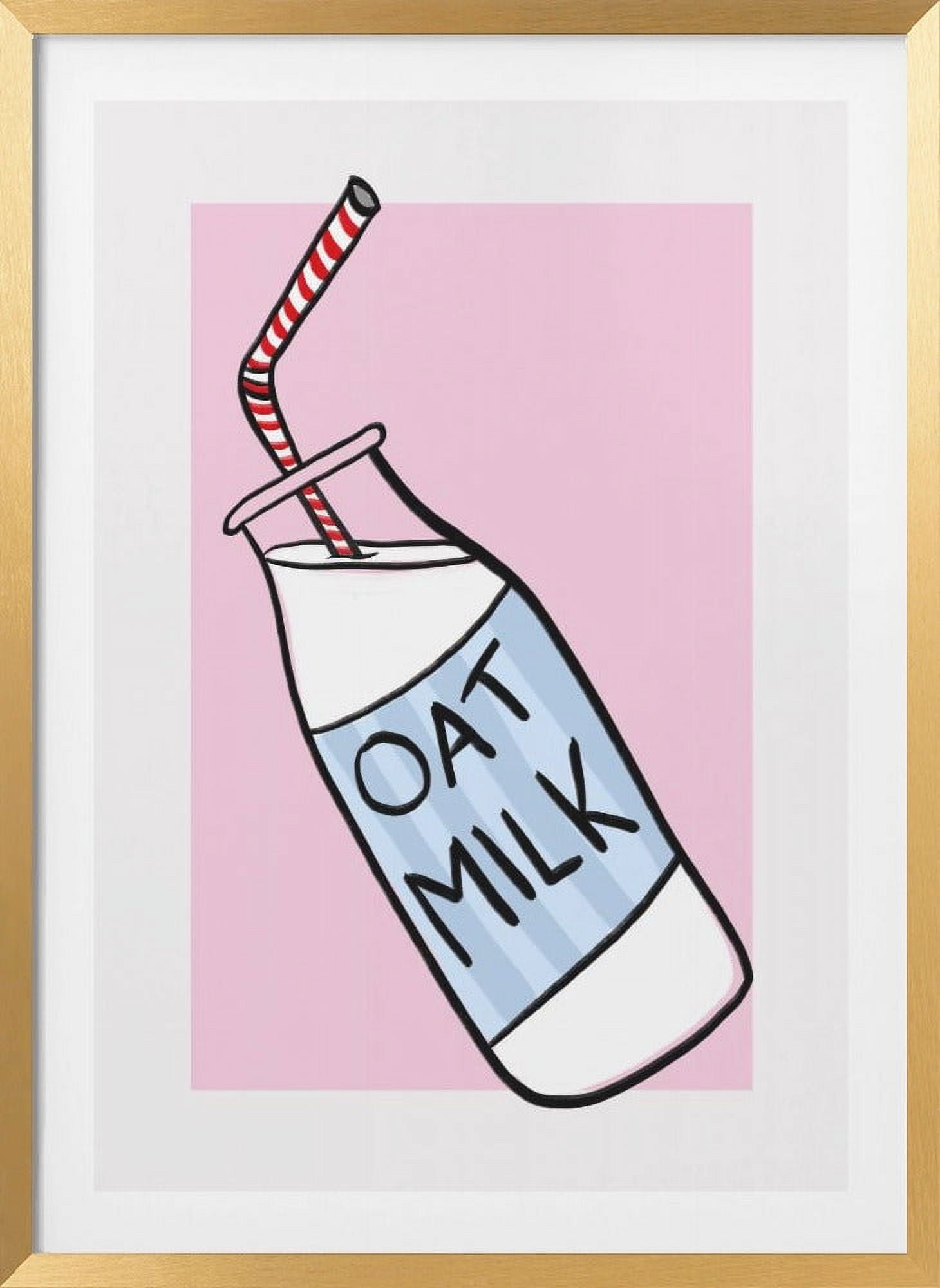 Oat Milk Framed Art Modern Wall Decor - Walmart.com