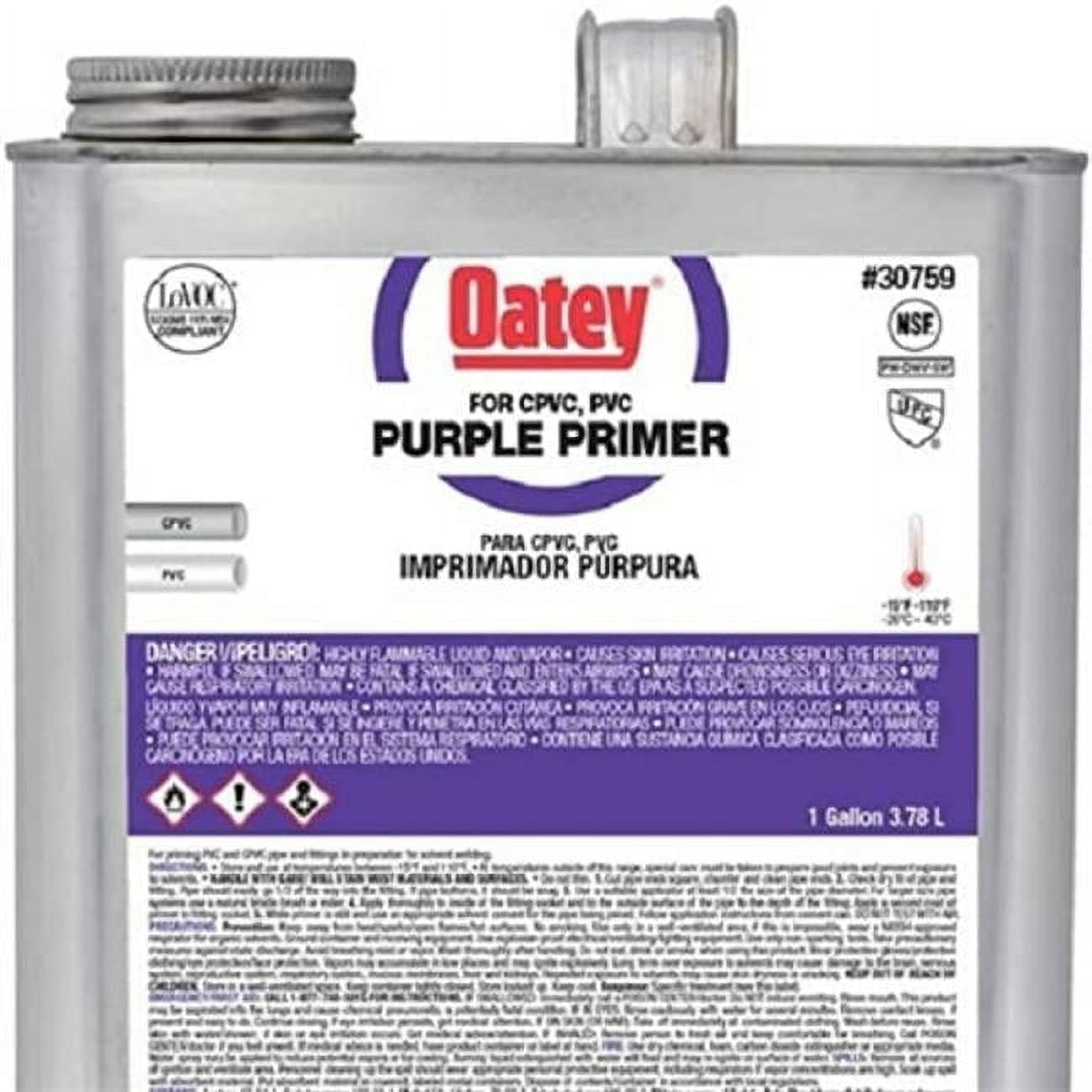 Oatey PVC Primer,Purple,128 oz. 30759 - Walmart.com