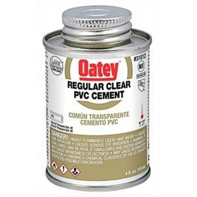 Oatey 127866 4 oz Regular PVC Cement - Clear - Walmart.com