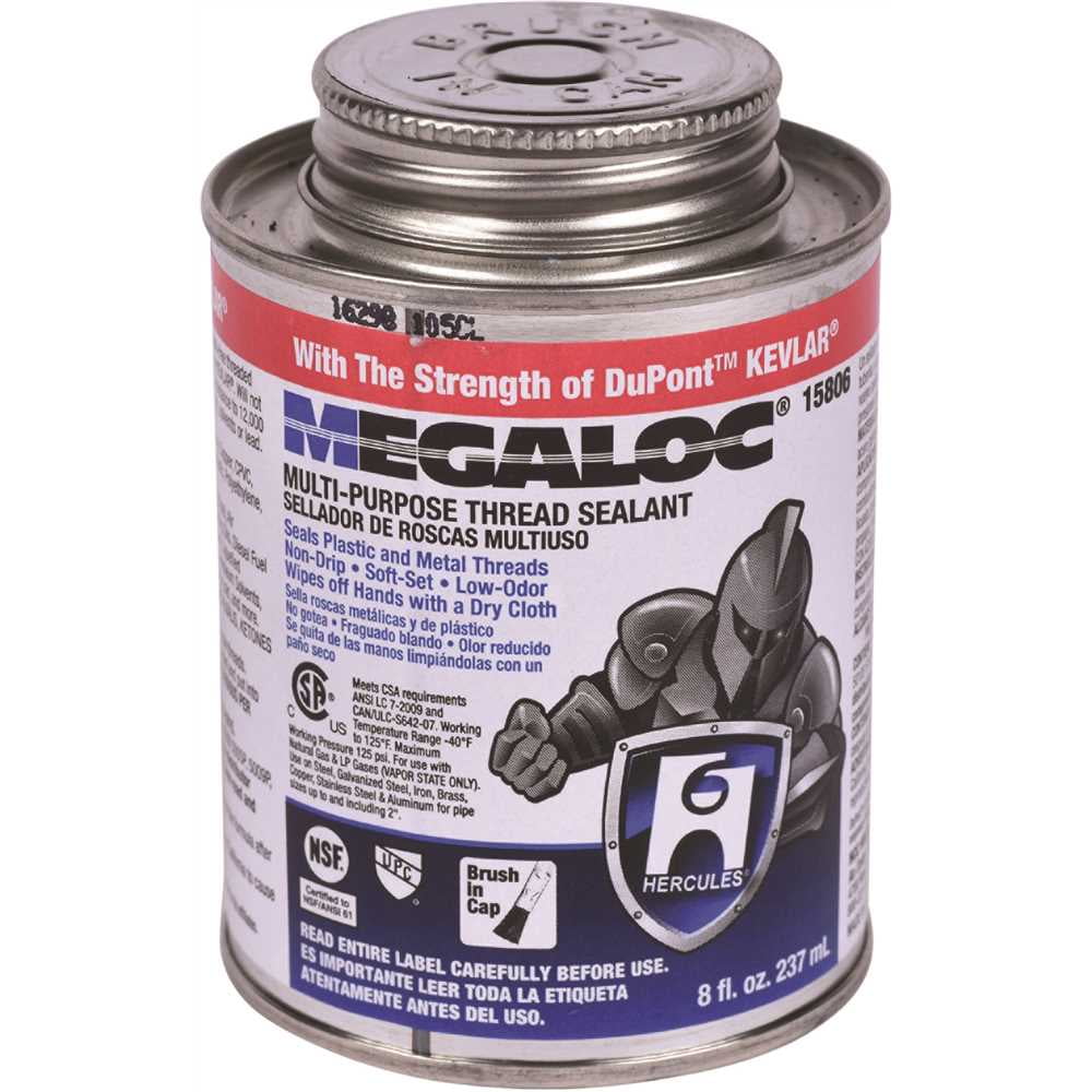 Oatey 15-806 Megaloc Thread Sealant, 8 oz Can, Liquid, Paste, Blue ...
