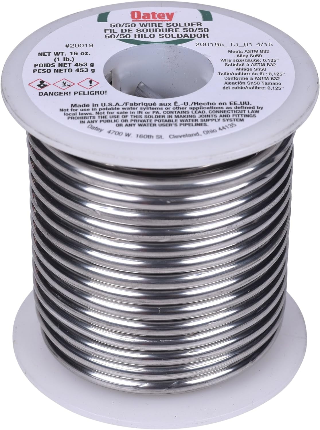 Oatey 20019 50/50 Wire Solder 1lb - Walmart.com