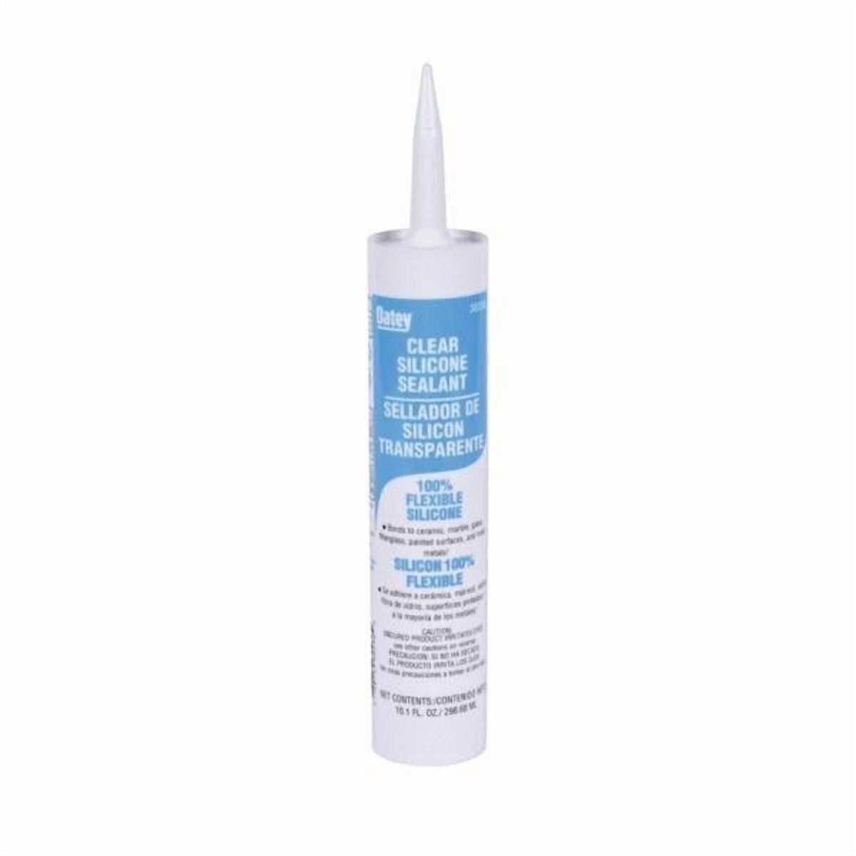 Oatey Silicone Sealant Clear 10 Oz, Elastic, Ceramic and Plumbing Use ...