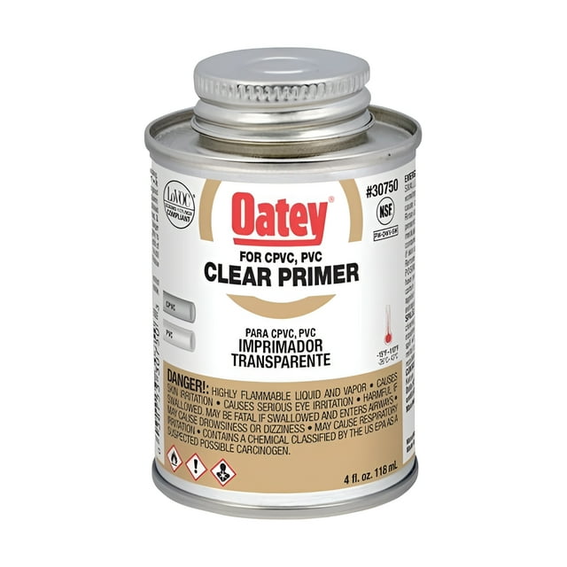 Oatey 30750 Clear Pipe Primer & Cleaner, 4 oz. - Quantity 24 - Walmart.com