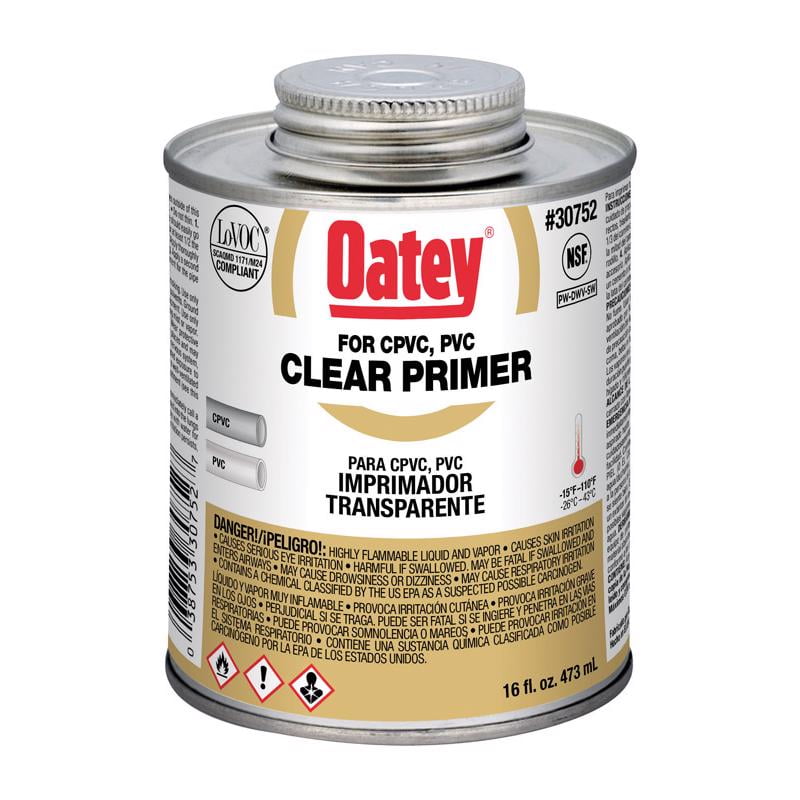 Oatey 30752, Plastic, Clear Primer, 16 oz - Walmart.com