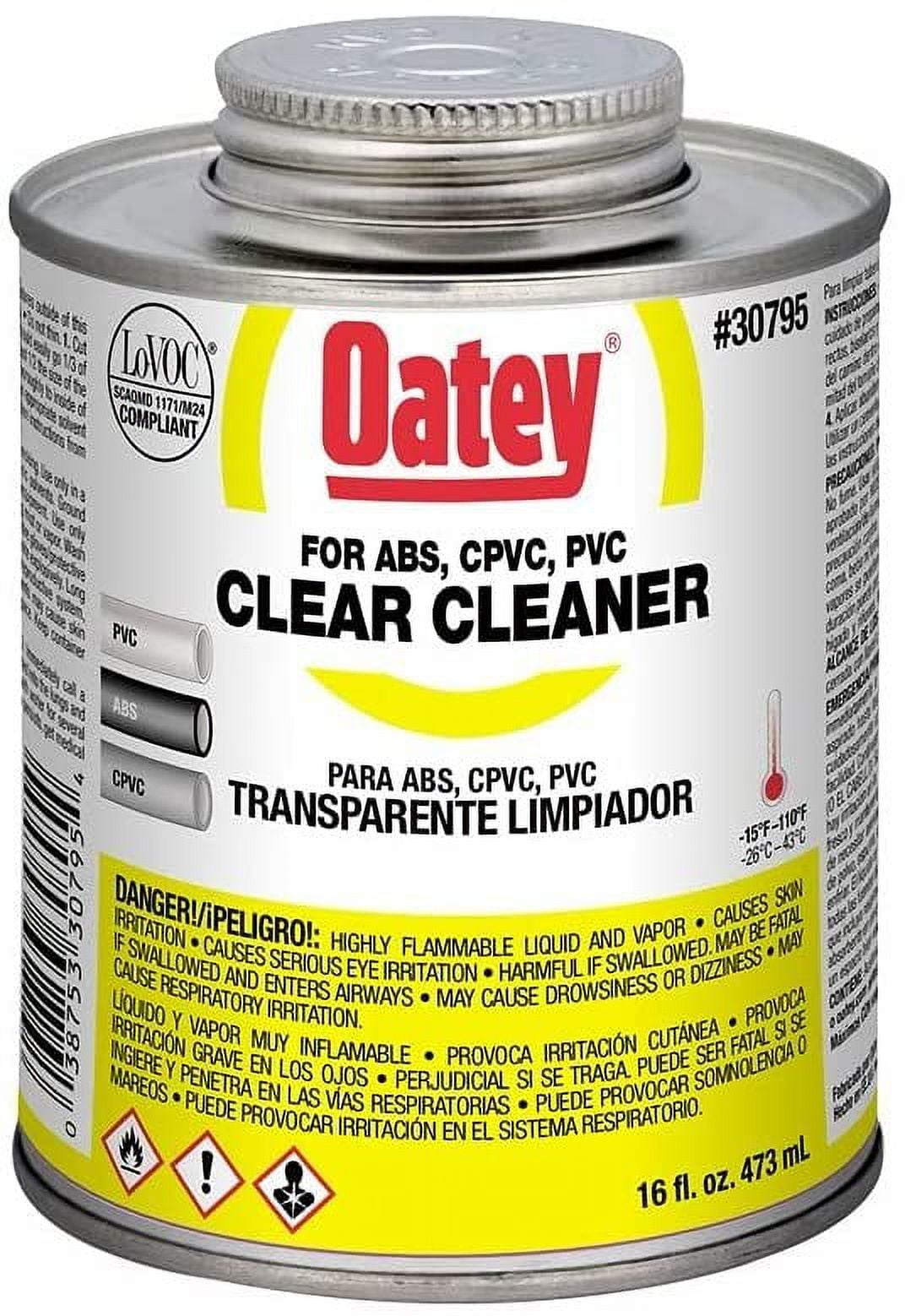 Oatey 30795 Clear Cleaner, 16 oz - Walmart.com