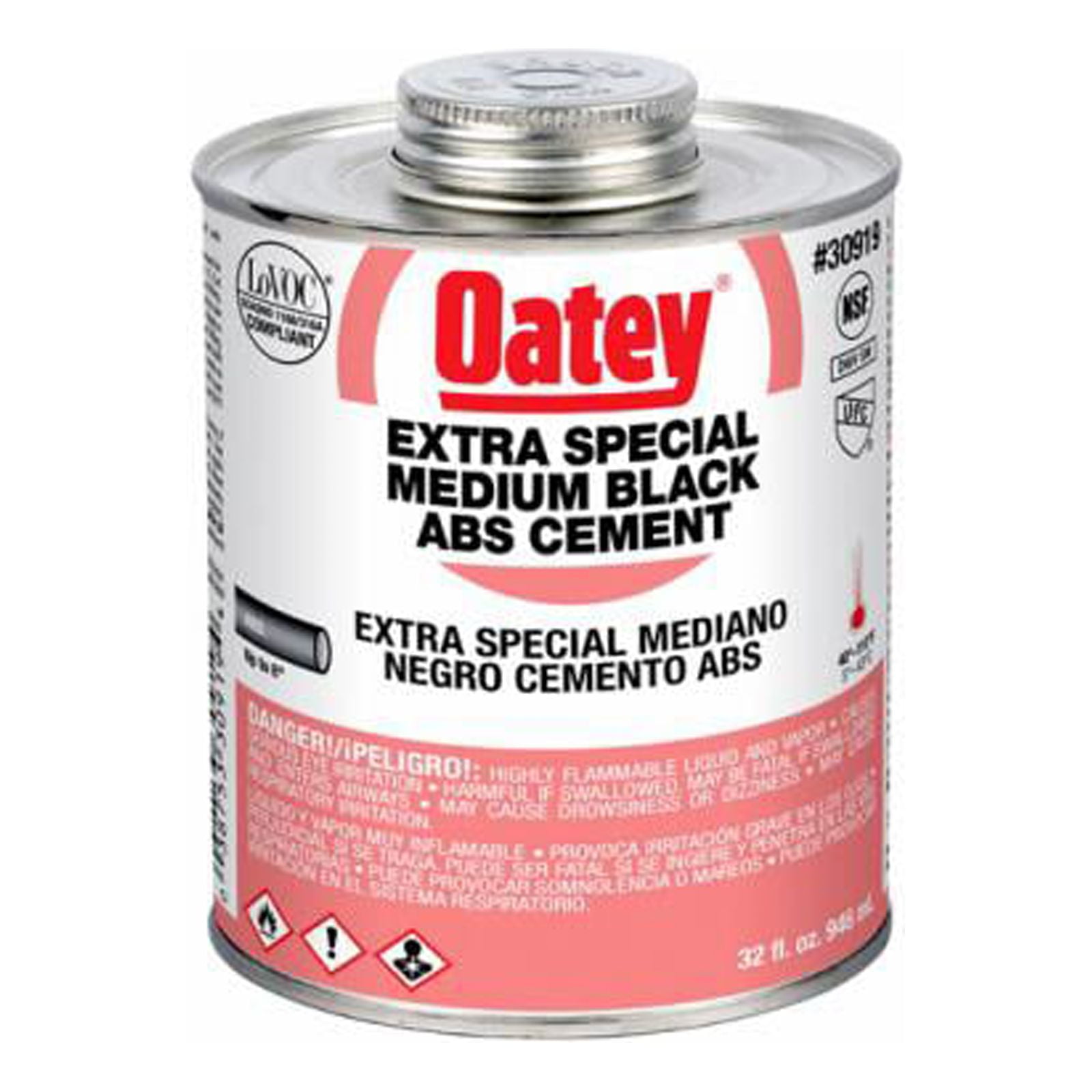 Oatey 30919 Black ABS Pipe Cement, 32 oz. - Quantity 12 - Walmart.com