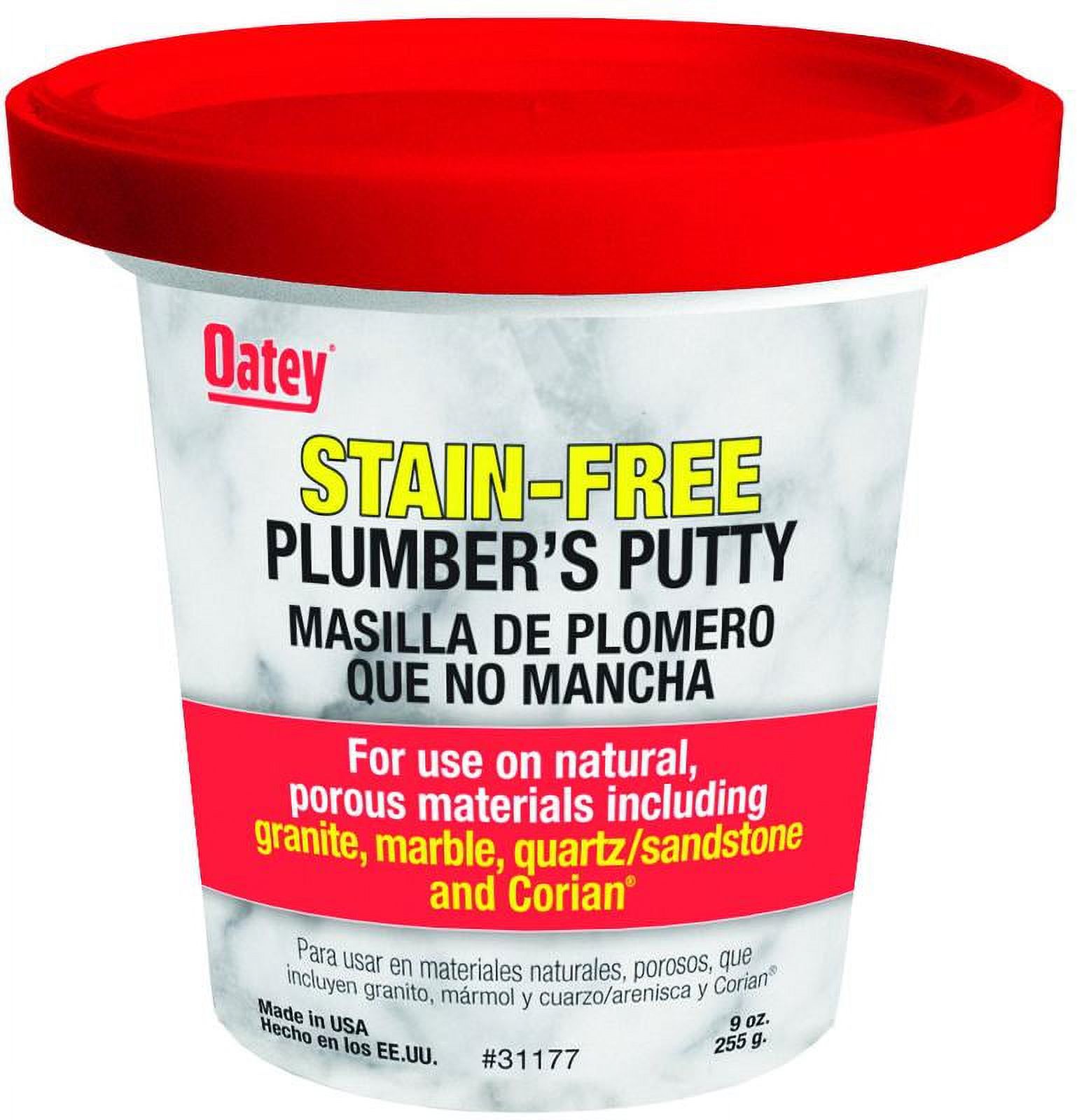 Oatey 31177 Plumbers Putty, Solid, off-White, 9 Ounce,Each - Walmart.com