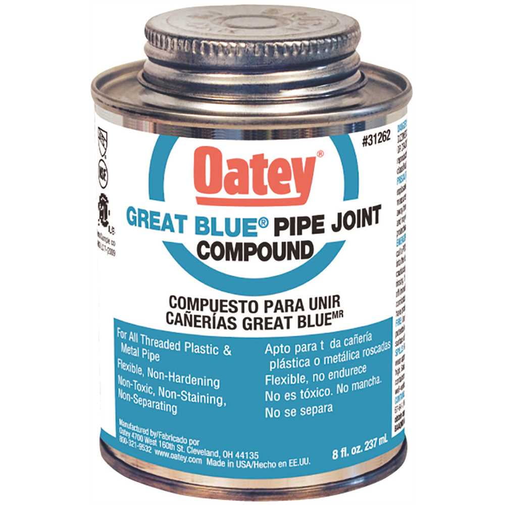 Oatey 31262 Great Blue Pipe Joint Compound, 8 fl.Ounce - Walmart.com