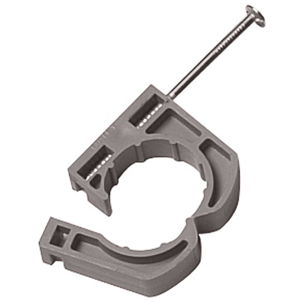 Oatey 33522 3/4 in. Full Clamp with Nail Gray - pack of 10 - Walmart.com