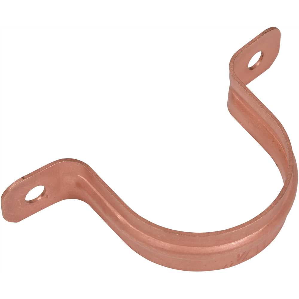 Oatey 33577 1-1/4 in. Copper 2 Hole Tube Strap Silver Metallic ...