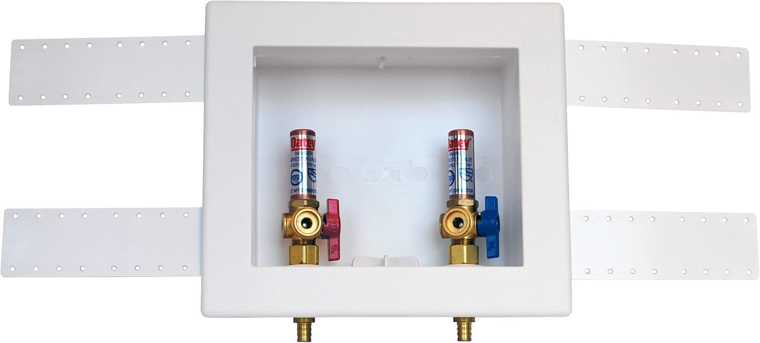 Oatey 38542 Quadtro Quarter Turn with Water Hammer Washing Machine ...