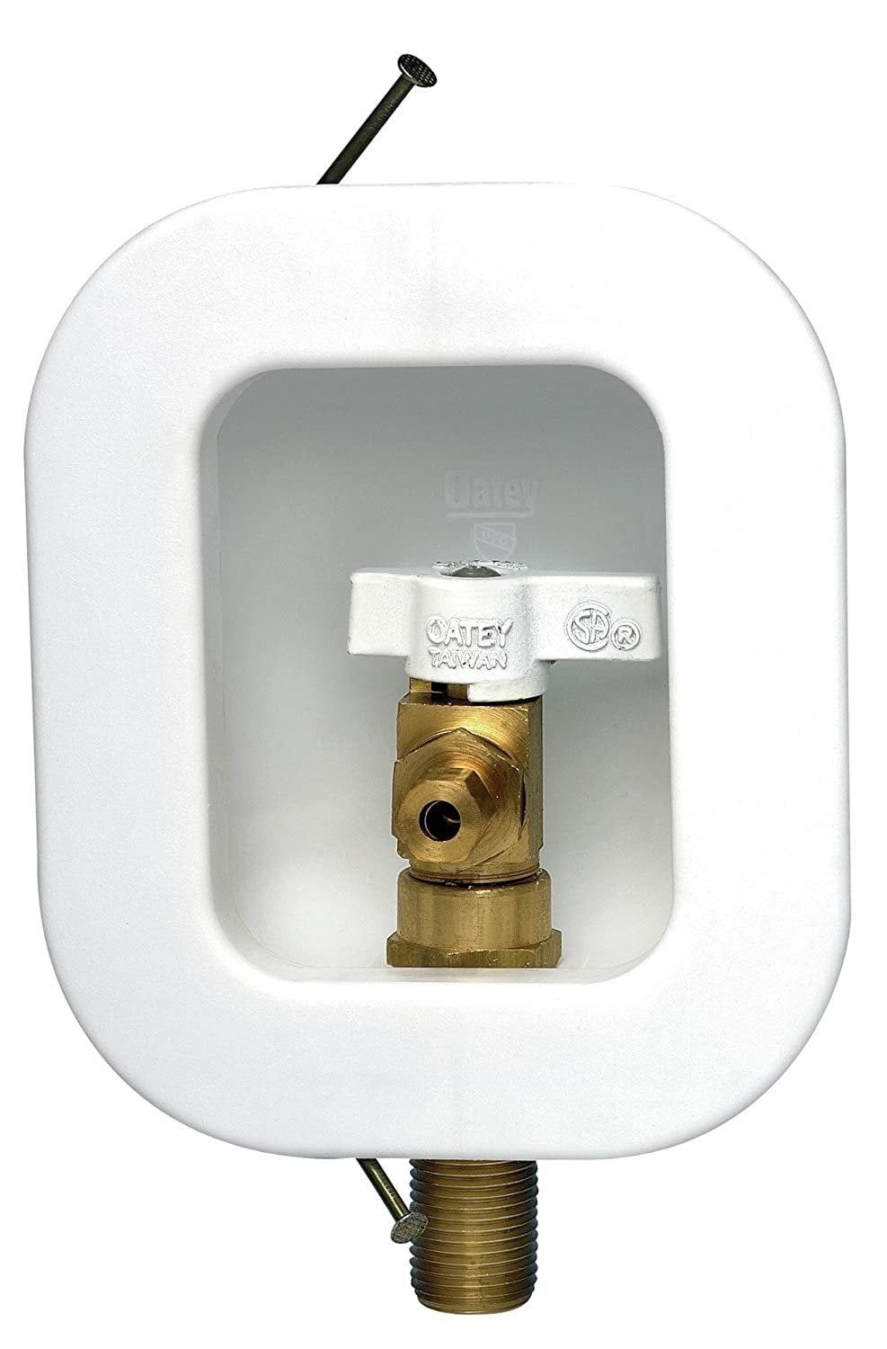 Oatey Ice Maker Outlet Box 39130 1/4 Turn Low Lead With Nails - Ice ...