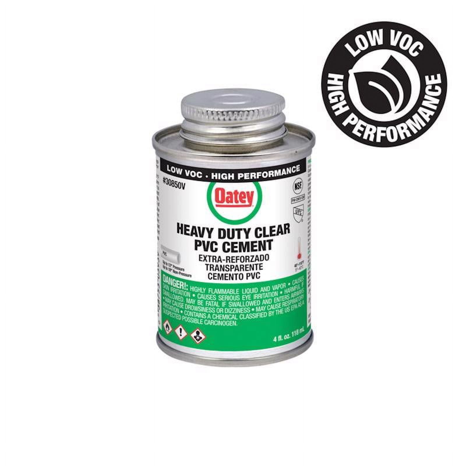 Oatey 4 Oz. Low Voc Heavy Bodied Heavy-Duty Clear PVC Cement 30850V ...