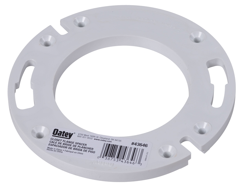 Oatey 43646 Closet Flange Spacer, PVC, White - Walmart.com