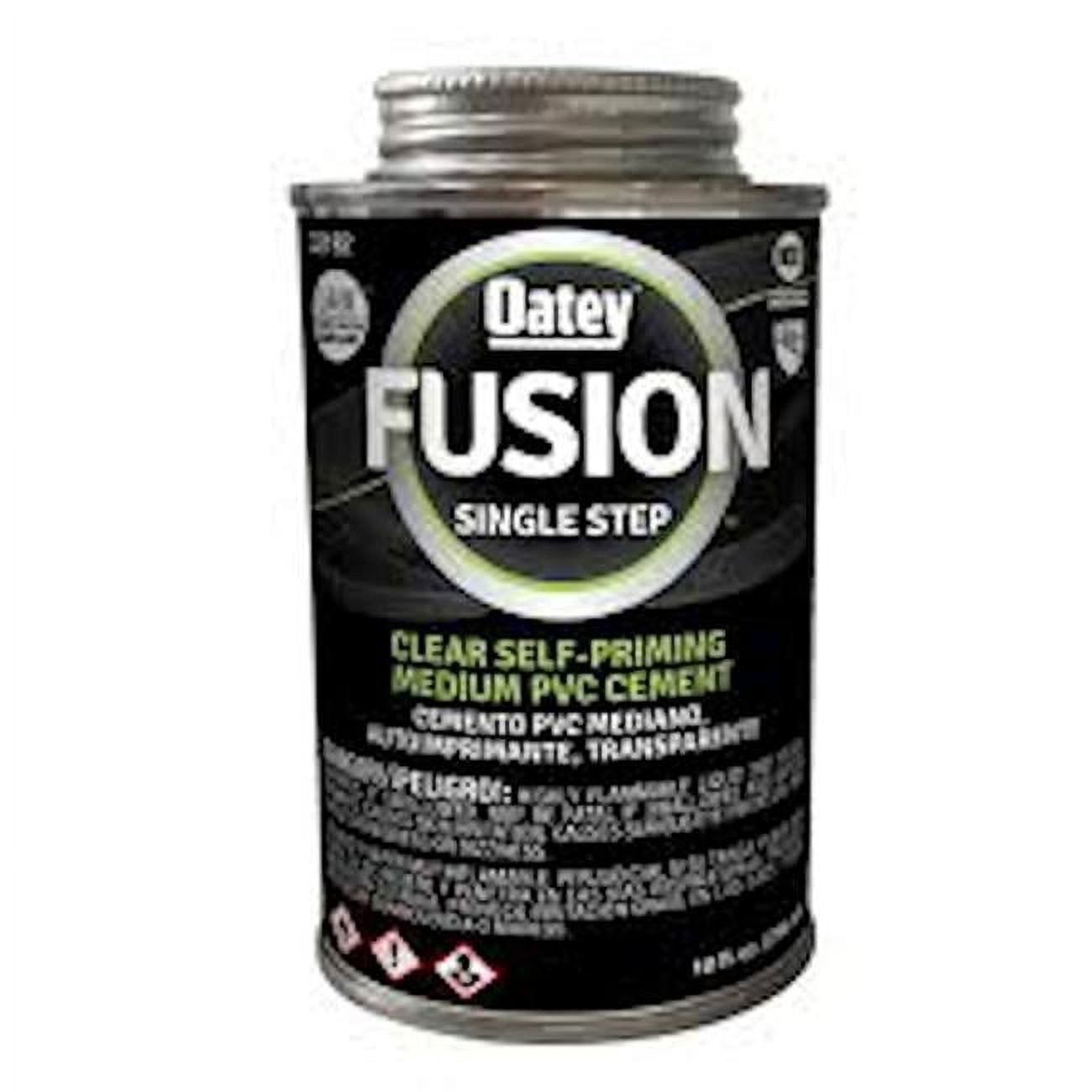 Oatey FUSION 4 Oz. Single-Step Medium Bodied Clear Priming PVC Cement ...