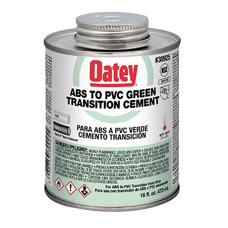 Oatey 4014712 16 oz Transition Cement for ABS & PVC - Green - Walmart.com