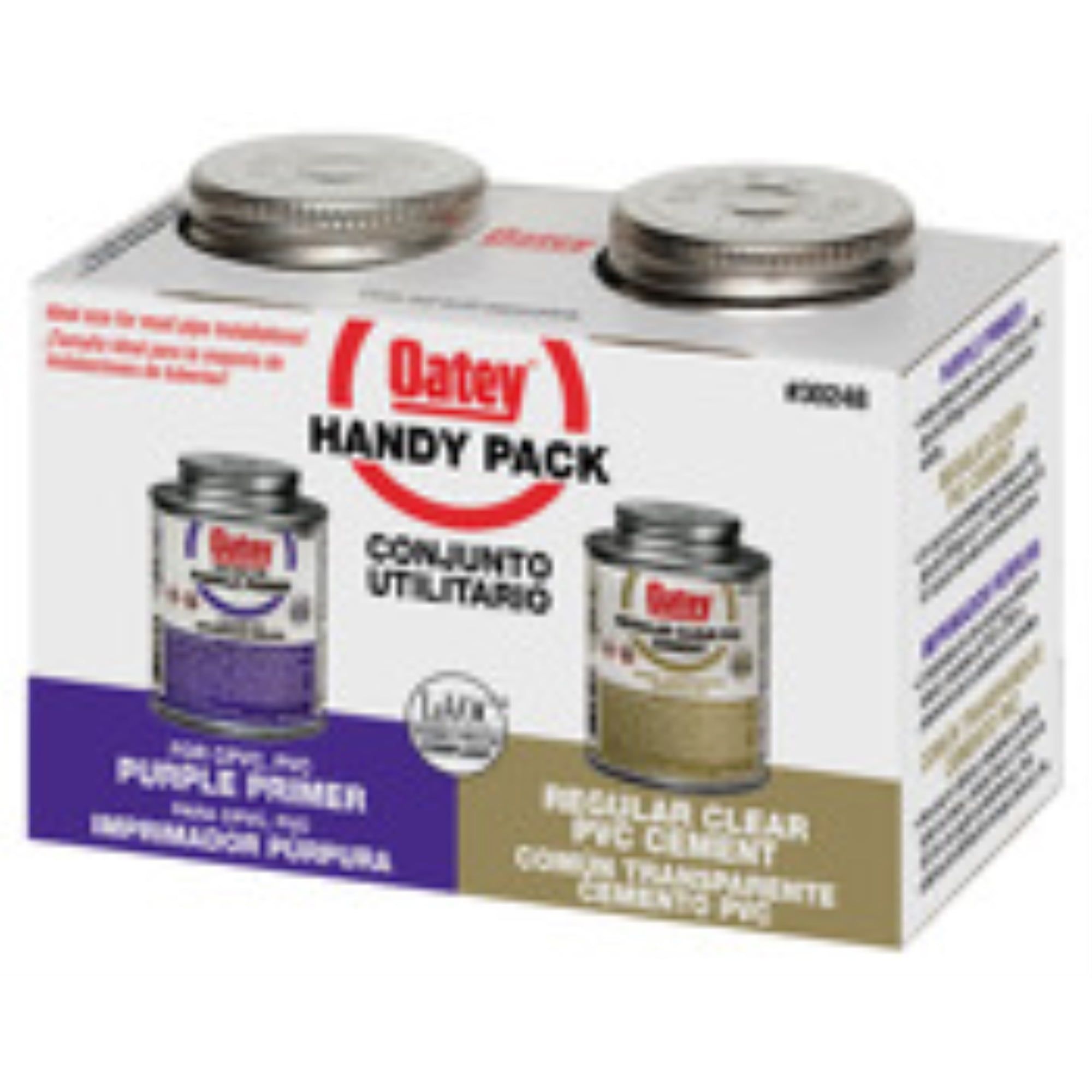 Oatey Handy Pack Purple PVC Primer Paint Primer, 8 oz, 2 Piece ...
