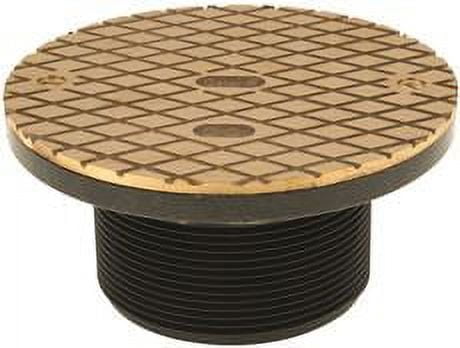 Oatey Heavy-Duty Adjustable Plastic Barrel Cleanout With Brass Cover, 4 ...