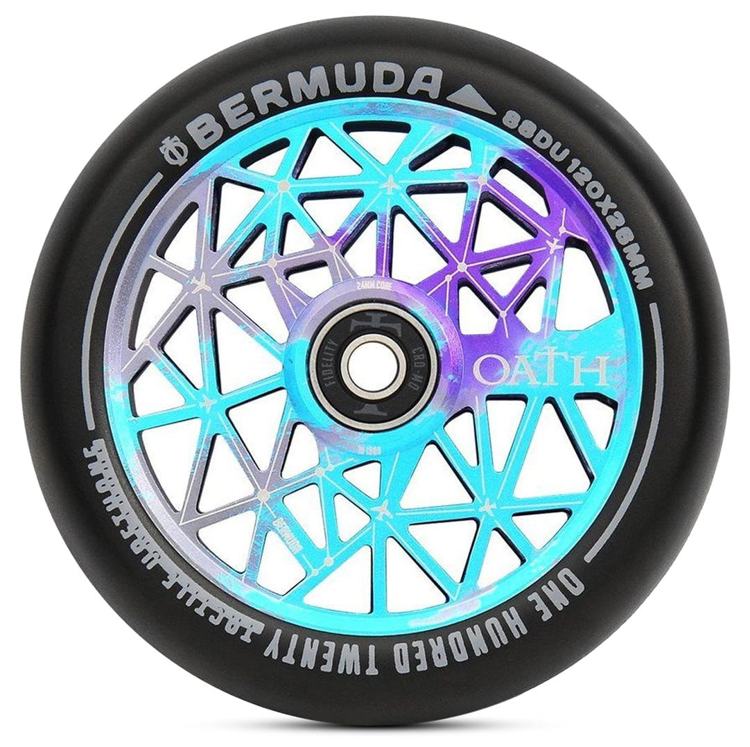 Oath Bermuda Wheels - 120mm Blue Purple and Titanium - Walmart.com
