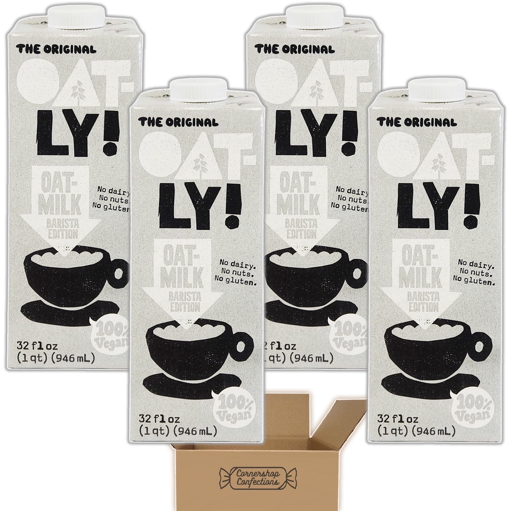 Oatly Barista Edition Original Oat Milk Bundle Pack - 128oz Total - 4 ...