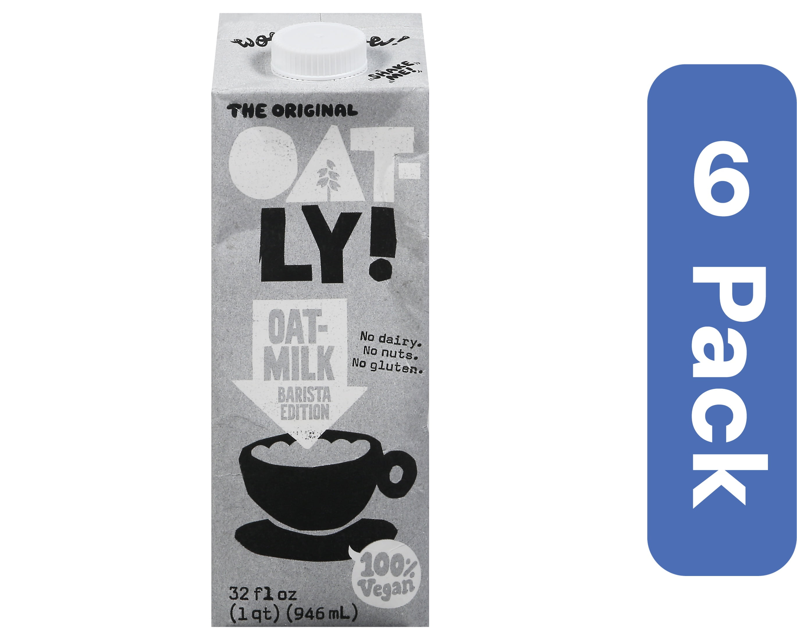 Oatly Oatmilk Barista Ambient 32 fl oz (Pack of 6) - Walmart.com