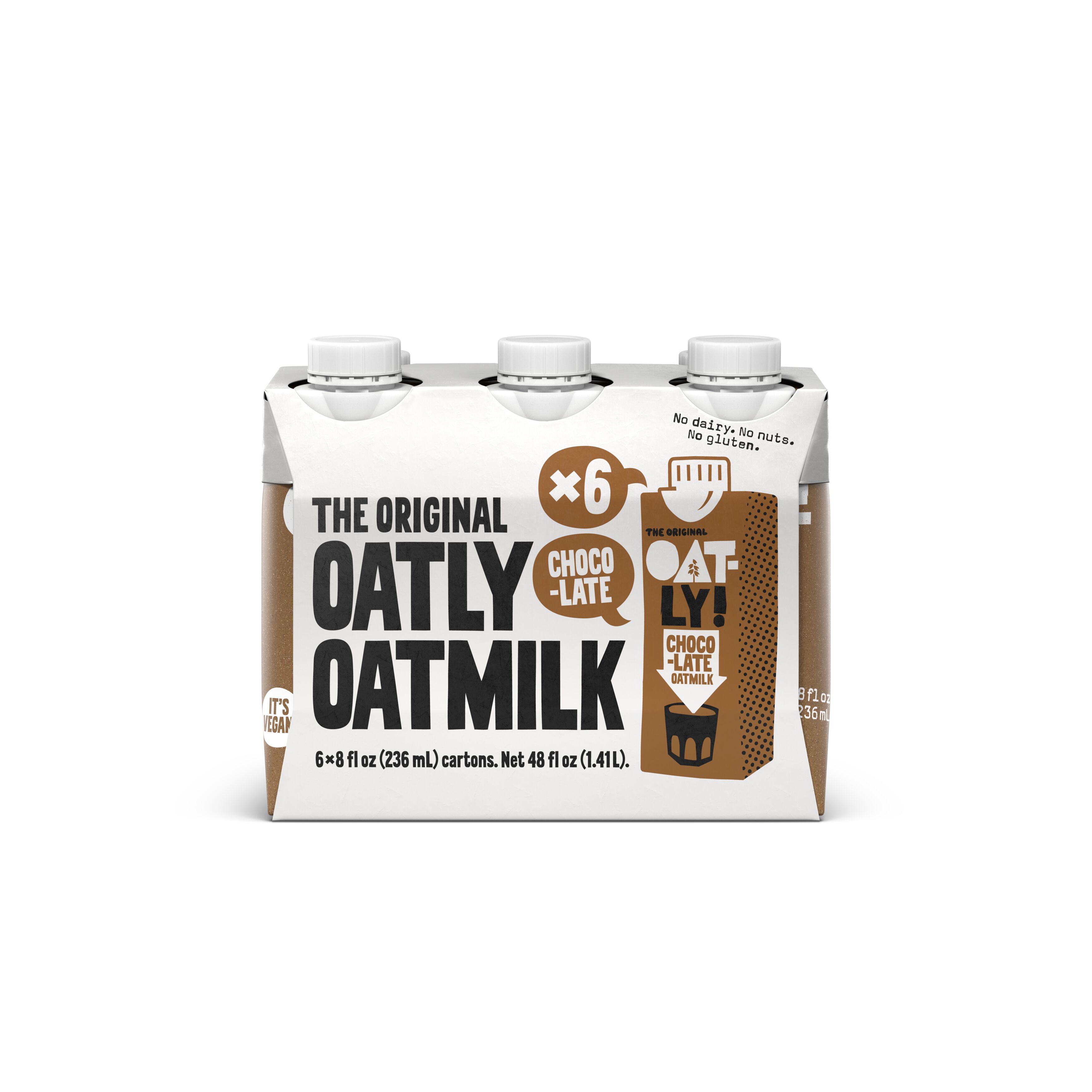 Oatly Chocolate Oatmilk, Ambient Dairy-Free Milk, 8 fl oz Shelf-Stable ...