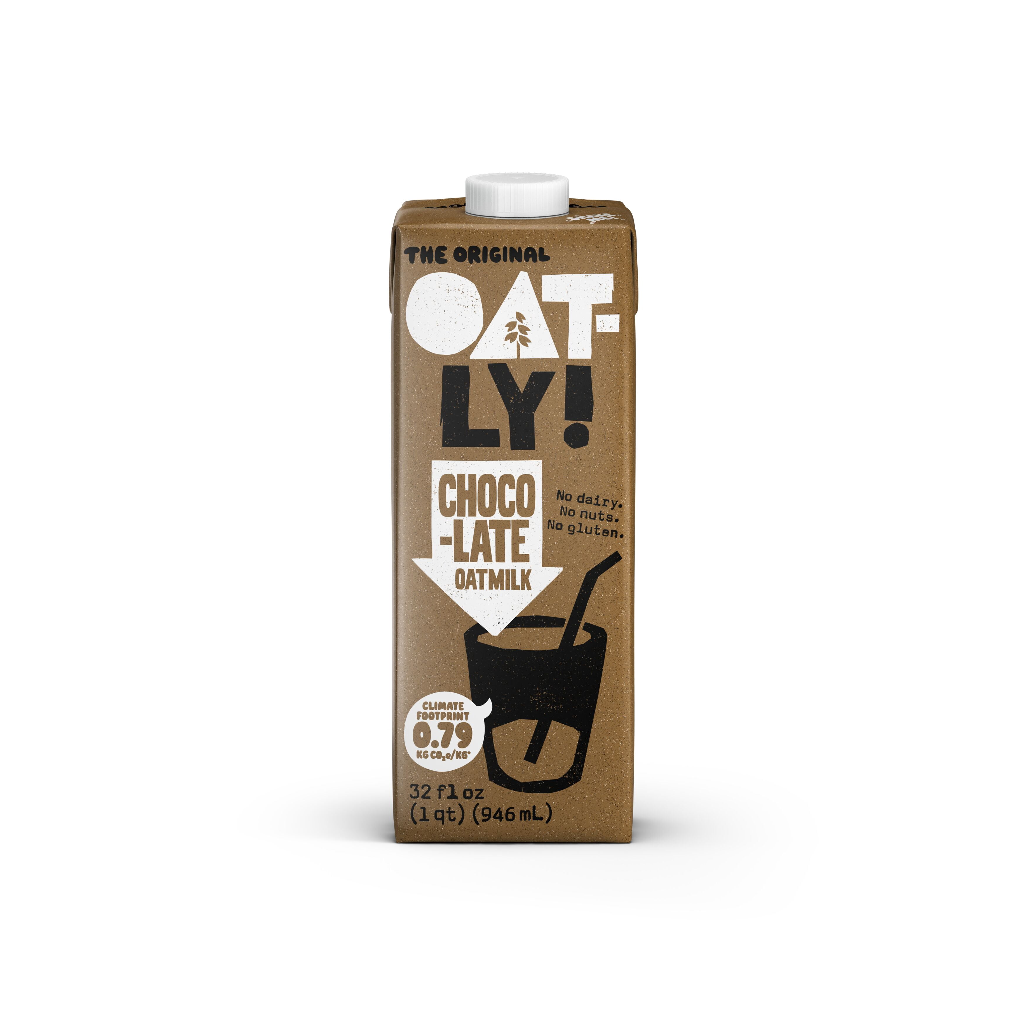 Oatly Chocolate Oatmilk, Ambient Dairy-Free Milk, 32 fl oz Shelf-Stable ...