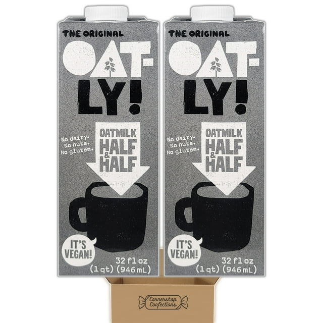 Oatly Original Oat Milk Half & Half Bundle Pack - 2 Individually Sealed ...