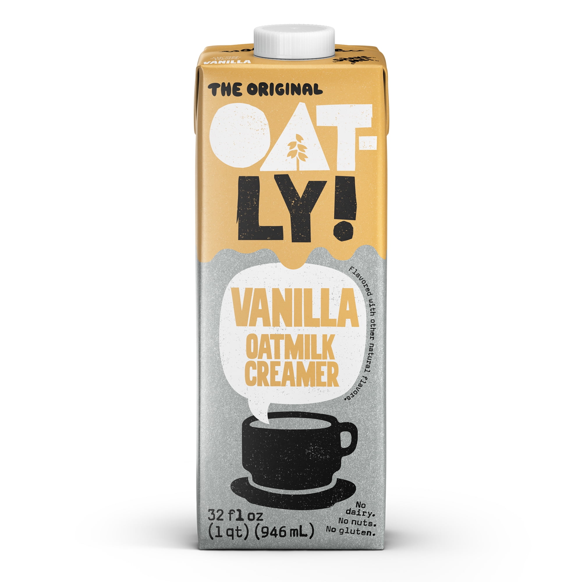 Oatly Vanilla Oatmilk Creamer, Dairy Free Coffee Creamer, 32 fl oz ...