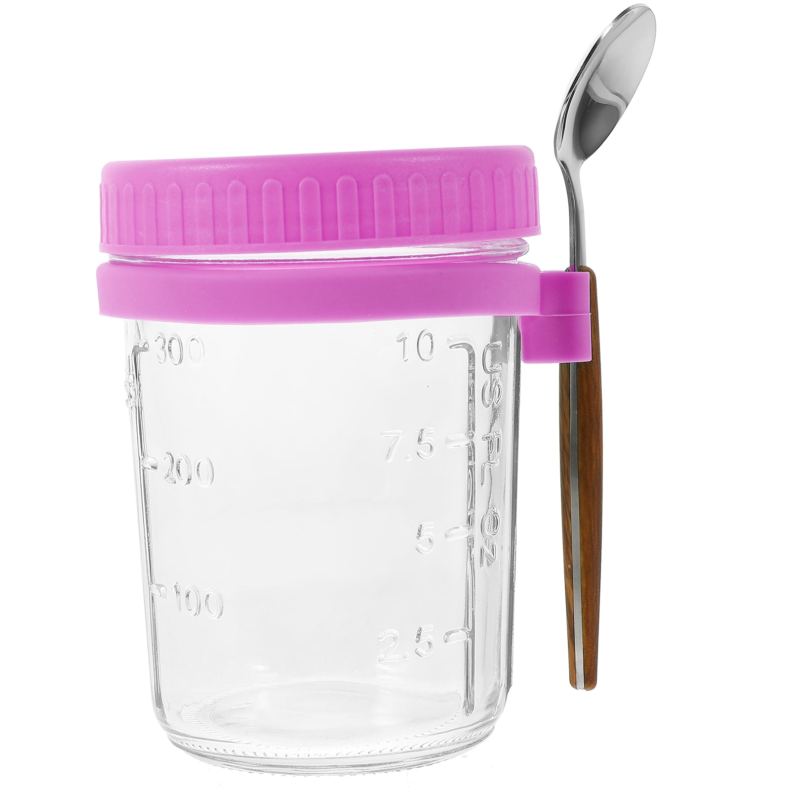 MLINS 1 Set Overnight Oats Container with Lid and Spoon Household ...