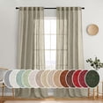 Oatmeal Curtains 90 Inch Long 2 Panels for Bedroom Living Room, Soft ...