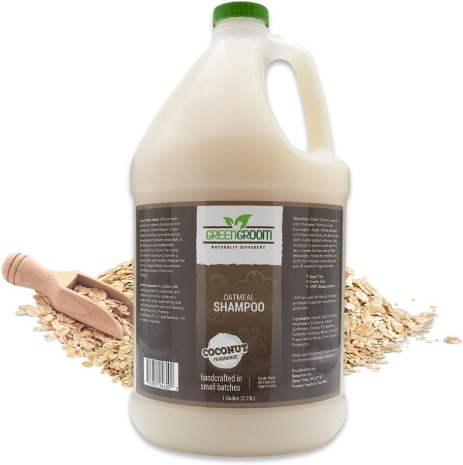 Oatmeal Dog Shampoo, 1 Gallon - Natural Colloidal Oatmeal, Calms Dry ...