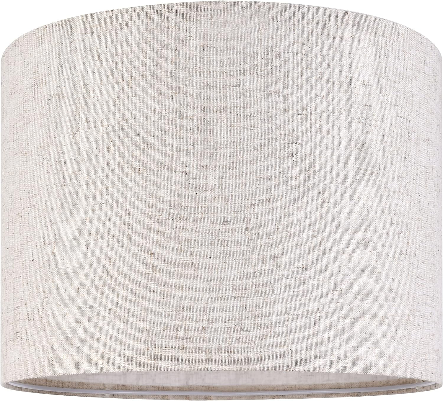 Oatmeal Linen Lamp shades Large Drum Linen Lampshade 16" Top x 16 ...