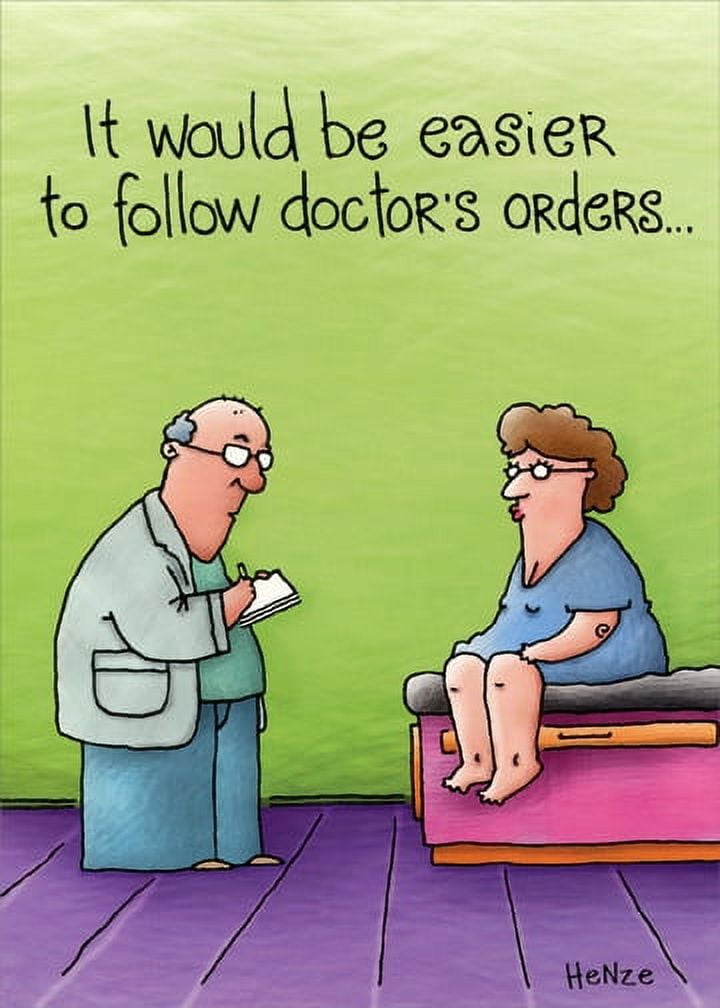 Oatmeal Studios Follow Doctor's Orders Funny Get Well Card - Walmart.com