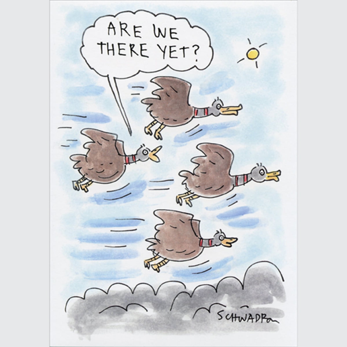 Oatmeal Studios Impatient Migrating Ducks Funny / Humorous 70th ...