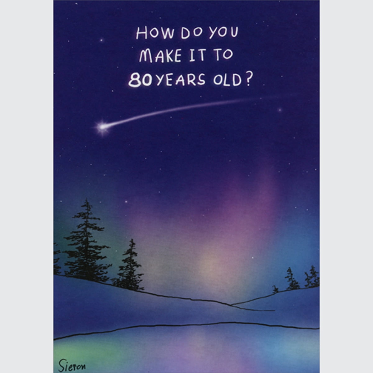 Oatmeal Studios 80th Birthday Card Humorous / Funny, Man, Happy ...