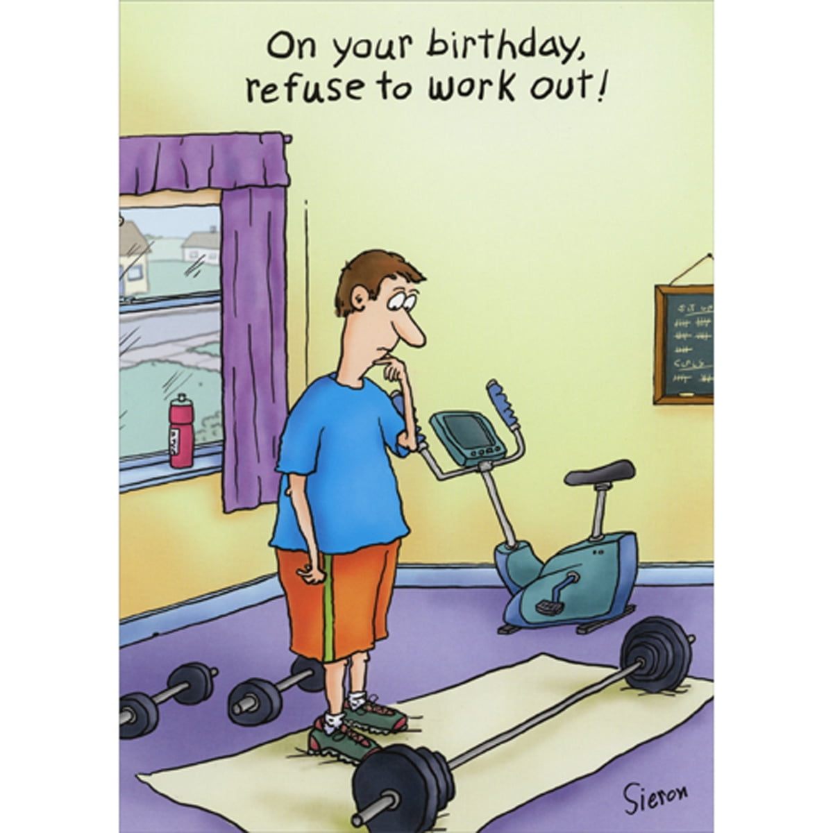 Oatmeal Studios Man Staring at Weights: Refuse to Work Out Masculine ...