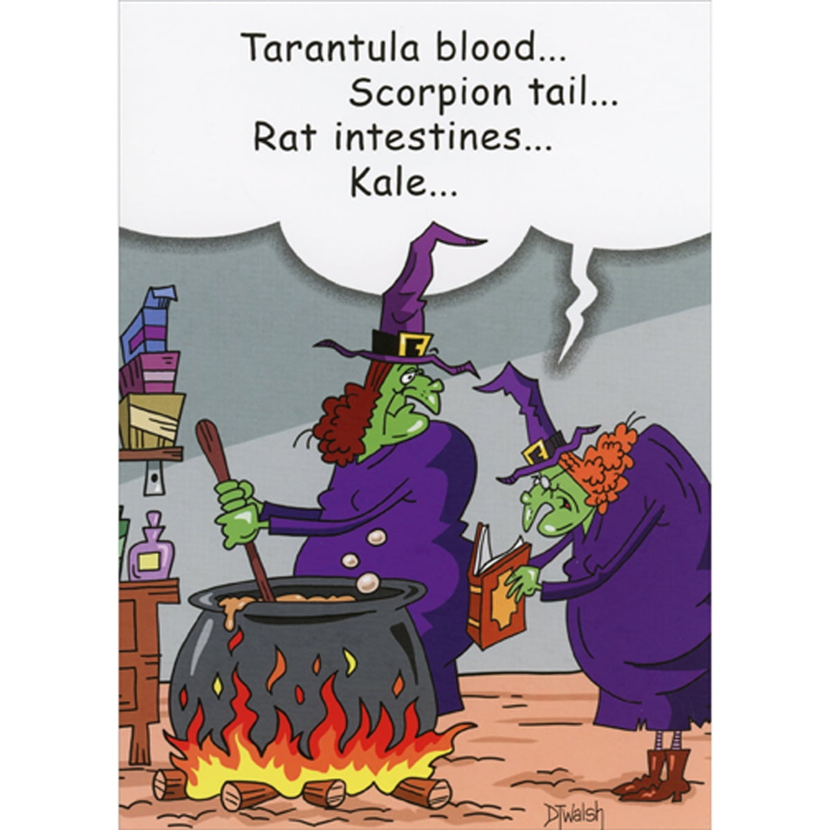 Oatmeal Studios Witches Reading Recipe at Cauldron: Includes Kale Funny ...