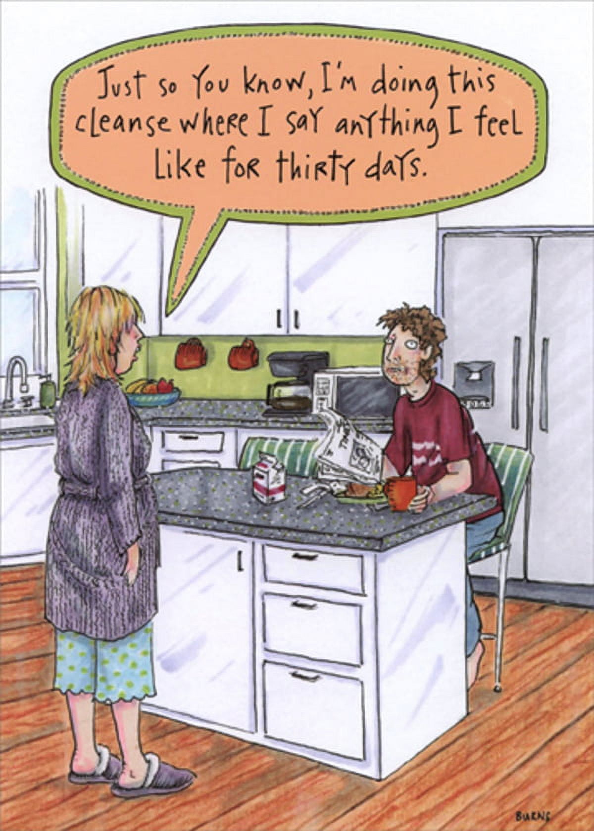 Oatmeal Studios Woman Doing Cleanse Funny / Humorous Feminine Birthday ...