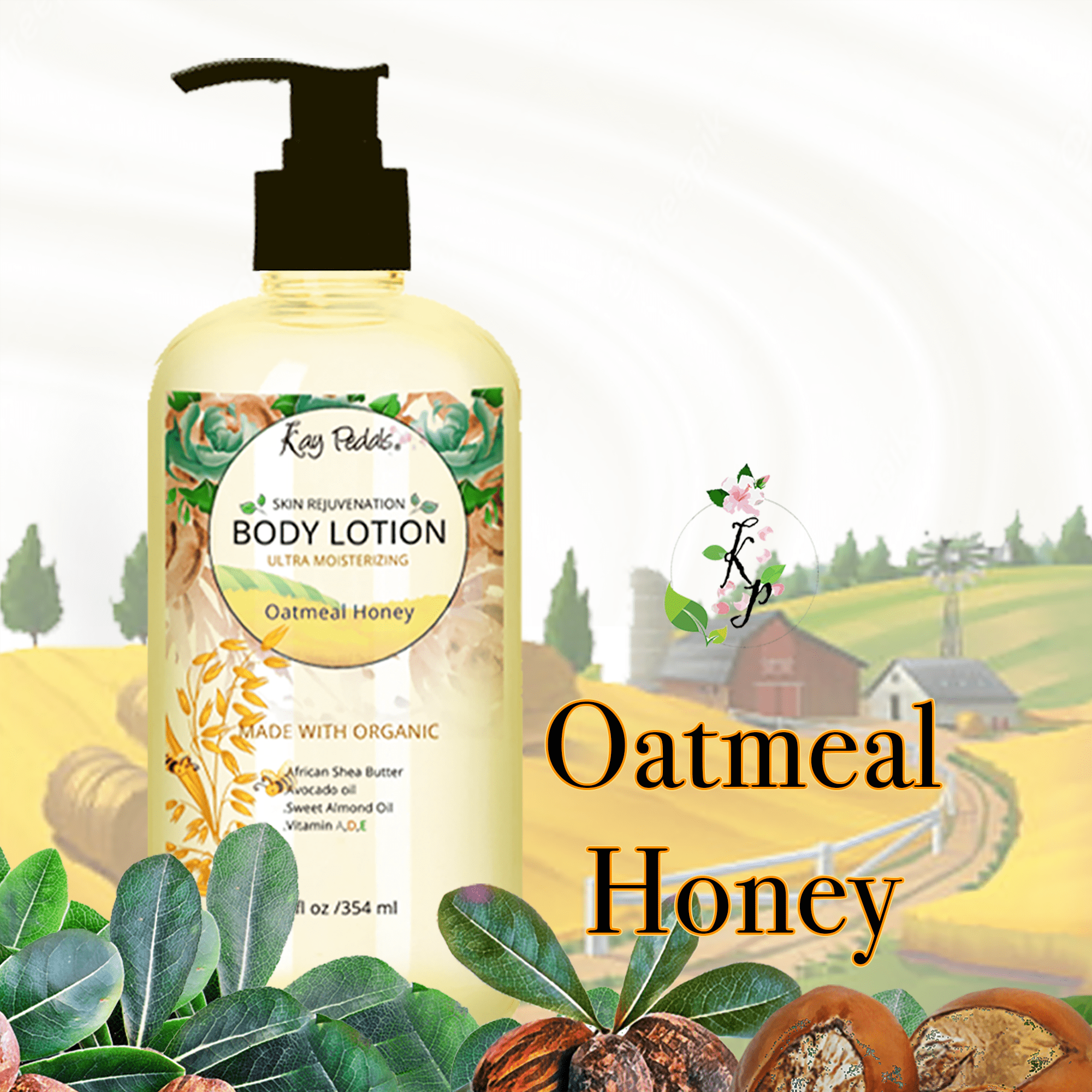 Oatmeal and Honey Scented Organic Body Lotion | Shea Butter Body Cream ...