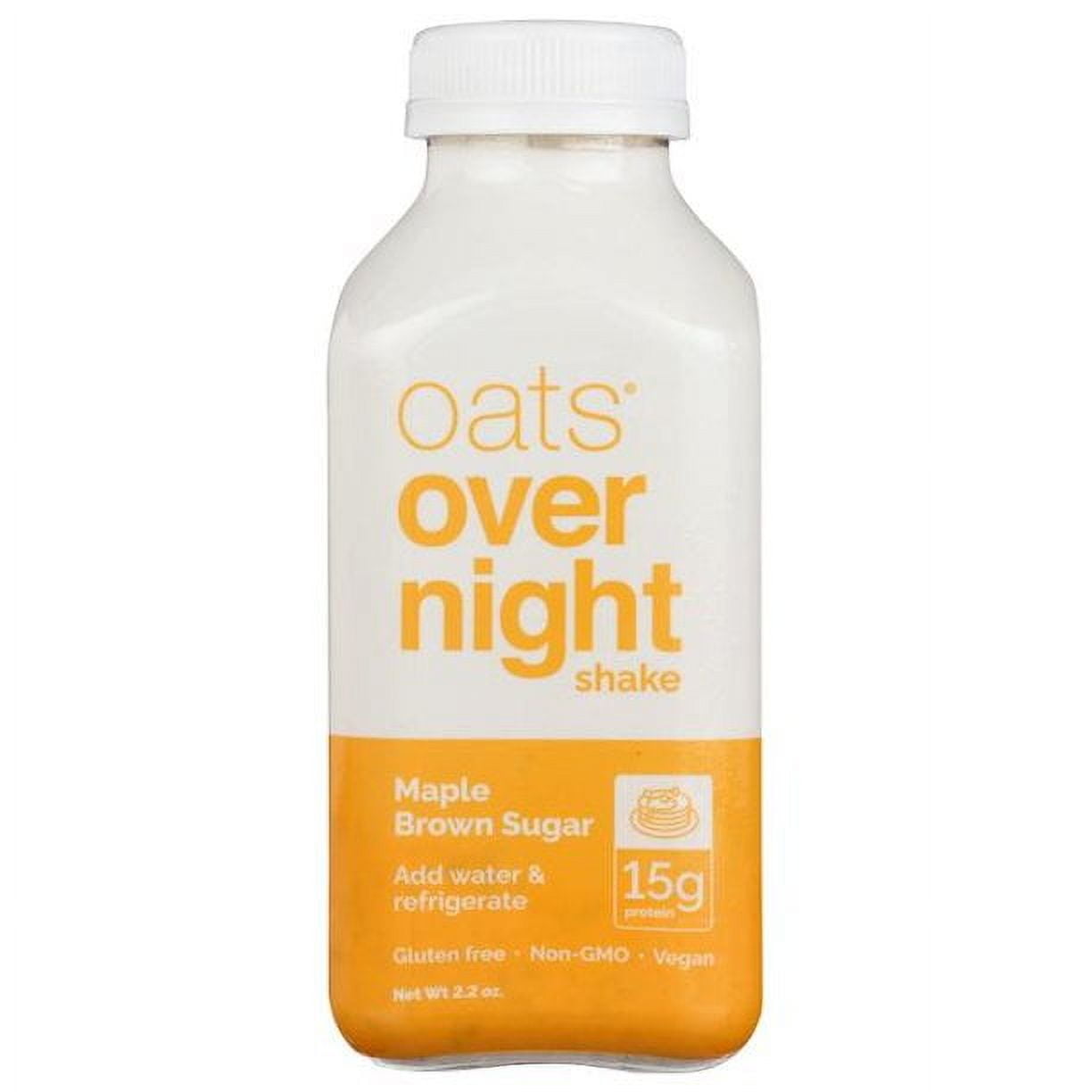 Oats Over Night Instant Meal - Vegan Protein Maple Oatmilk Drink, Brown ...