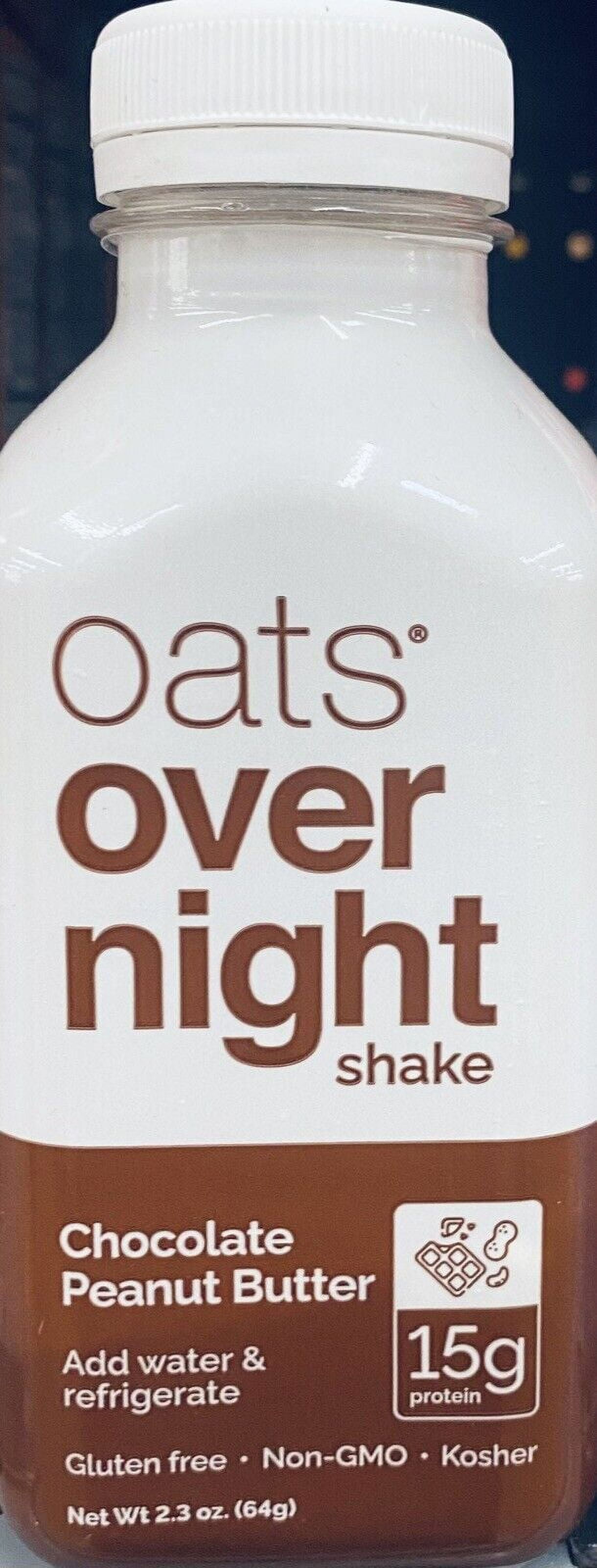 Chocolate Peanut Butter Overnight Oats Shake, 240 Calories, 2.3 oz ...